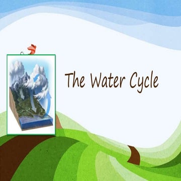 The water cycle | PPTX