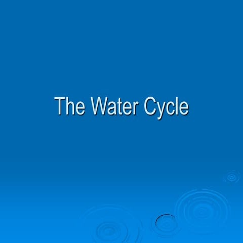 The water cycle, surface and ground water | PPT | Geology | Science