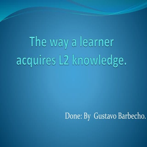 L2 learning and teaching | PPTX