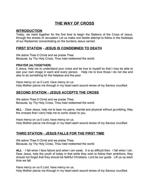 Short version way of the cross | PDF | Christianity | Religion ...