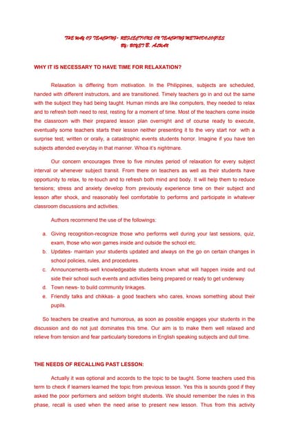 Sample script for demonstration teaching | DOCX