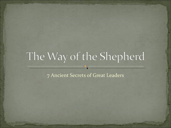 Principle of the Way of the Shepherd | PPT