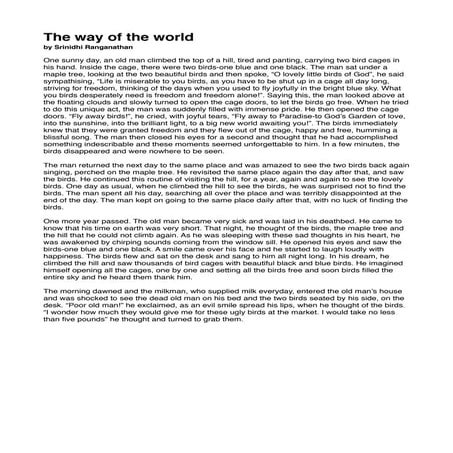 The way of the world - short story sample | PDF