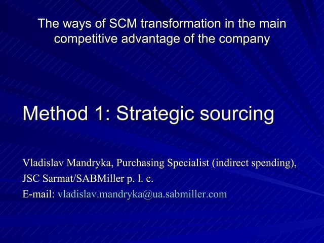 7 step strategic sourcing | PPTX
