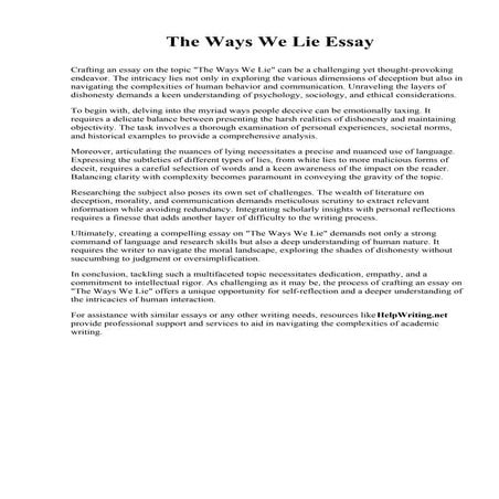 The Ways We Lie Essay.pdf