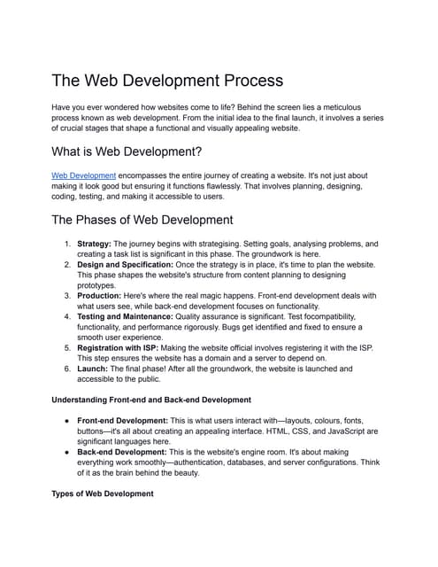 The Evolution of Web Development | PPT