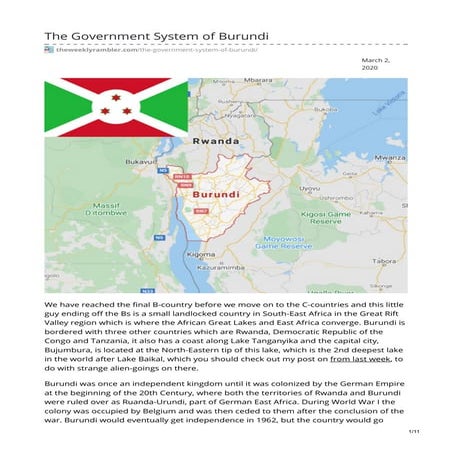 The Government System of Botswana | PDF