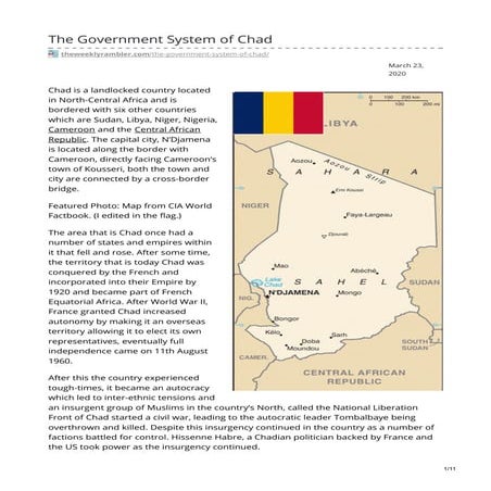 The Government System of Chad | PDF