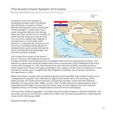 The Government System of Greece | PDF