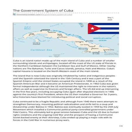 The Government System of Cuba | PDF