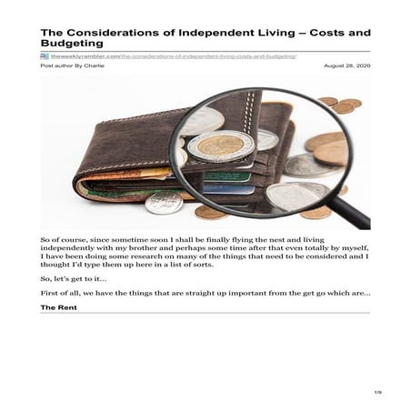 Living on a student budget | PPT