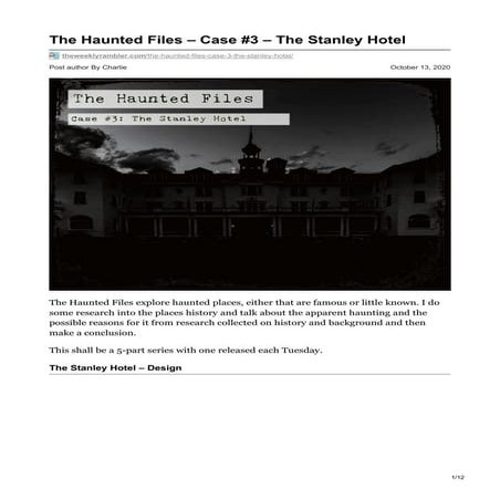 Famous Haunts Around The World | PPT