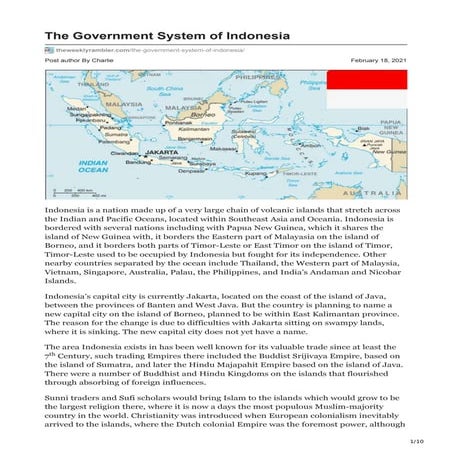 The Government System of Indonesia | PDF
