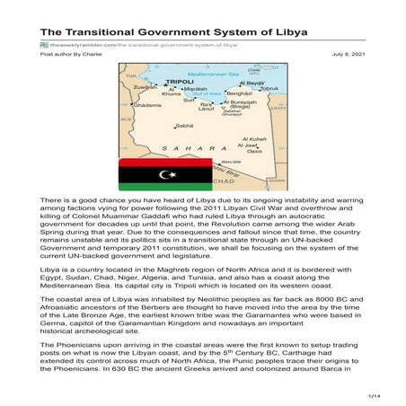 The Transitional Government system of Libya | PDF