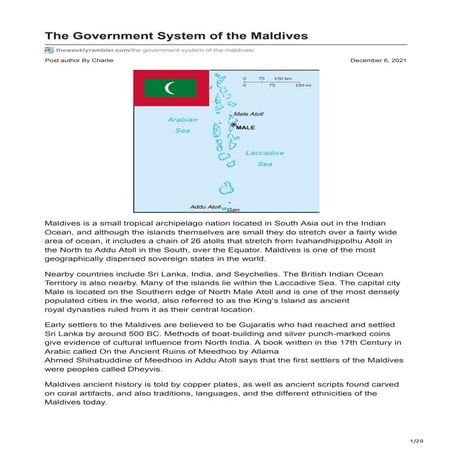 The Government system of the Maldives | PDF
