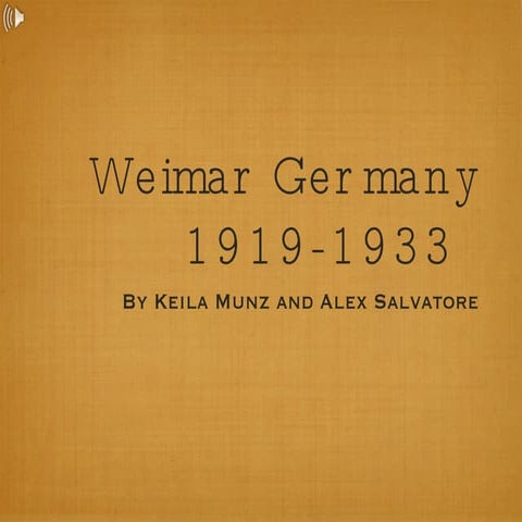 The Weimar Republic | PPT