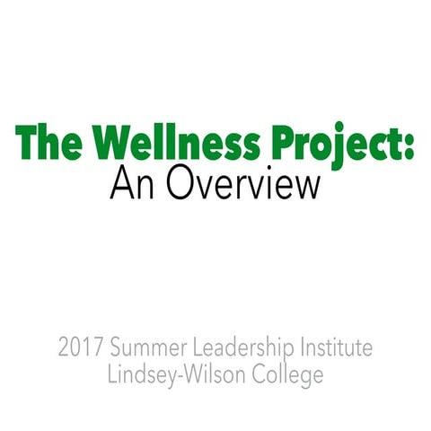 The Wellness Project | PDF