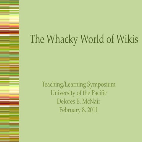 The whacky world of wikis | PPTX
