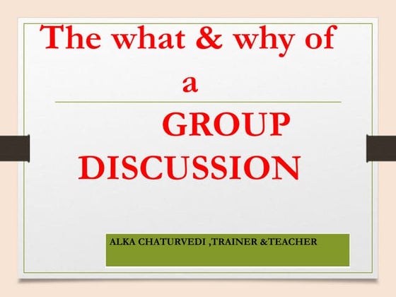 Group discussion | PPT
