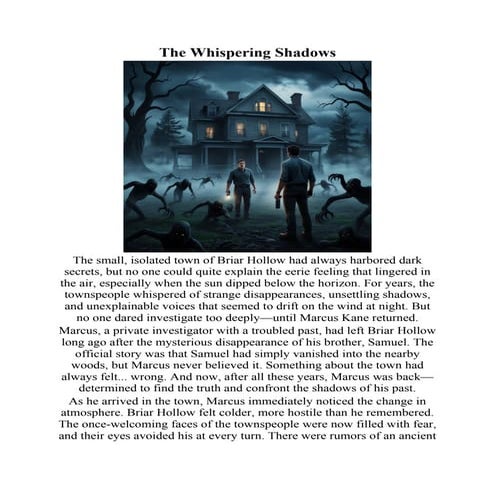 The Whispering Shadows (MUST WATCH HORROR REAL STORY) | PDF