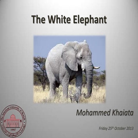 The White Elephant - Portfolio Selection and Alignment | PPT