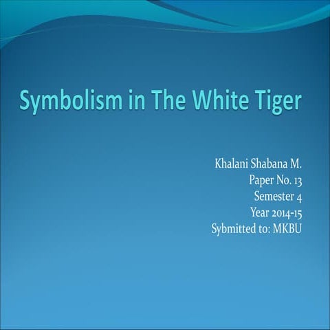 The White Tiger | PPT