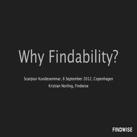 The Why and How of Findability | KEY