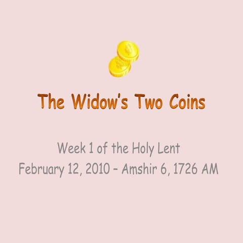 The Widow’S Two Coins | PPTX