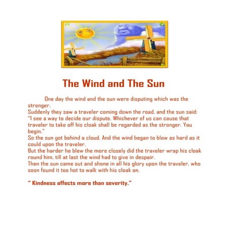 The wind and the sun waree | DOCX