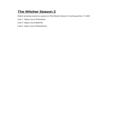 The witcher season 2 amazing scenes | PDF