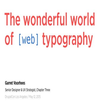 The Wonderful World of (web) Typography | PPT