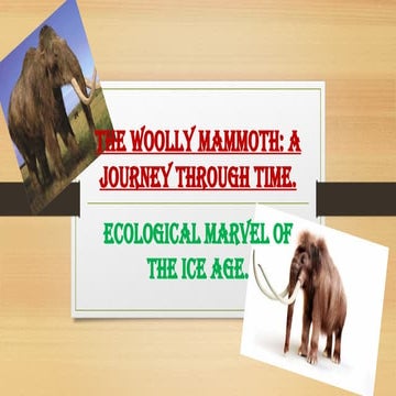 The Woolly mammoth.pptx( history stories) | PPTX