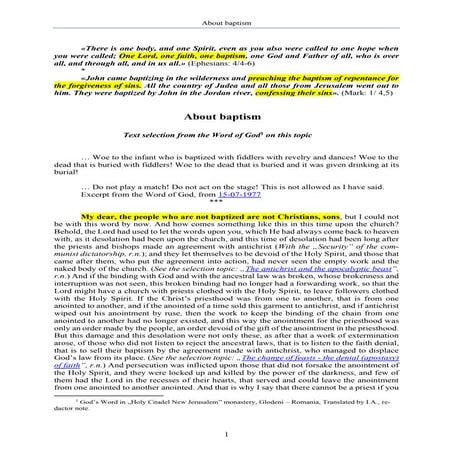 Baptism by immersion | DOCX