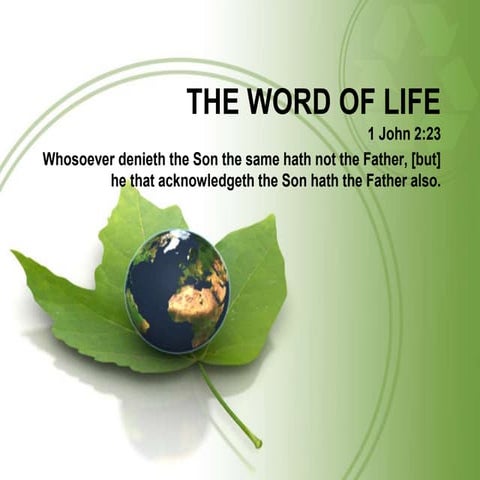 The Word Of Life | PPT