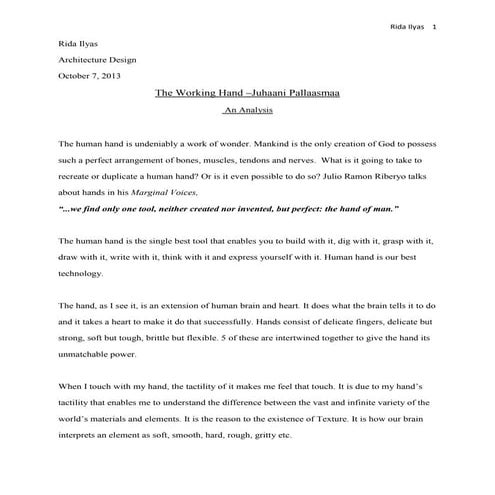 The working hand an analysis | PDF | Woodworking | Arts and Crafts