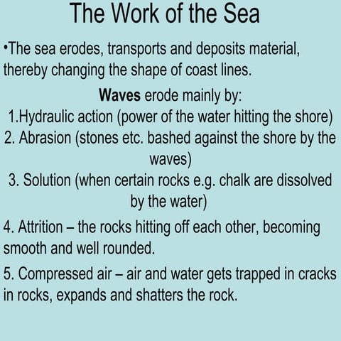 The work of the sea a.kearon | PPT | Geology | Science