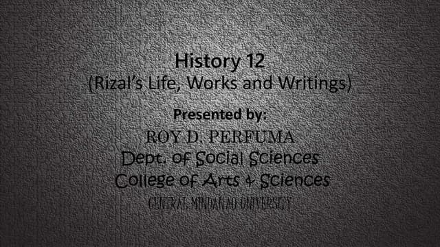 Chronology of Events in Rizal's Life | PDF