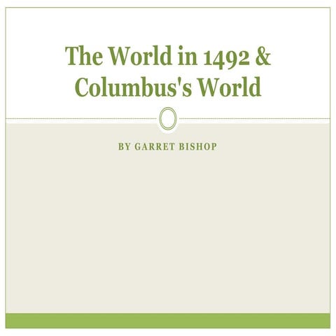 The world in 1492 & columbus's world | PPTX | Europe Travel | Travel ...