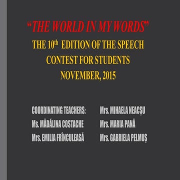 The world in my words 13 11 2015 | PPT