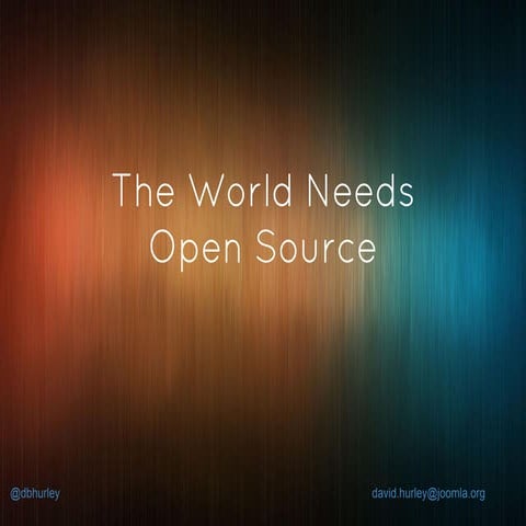 The World Needs Open Source | PDF