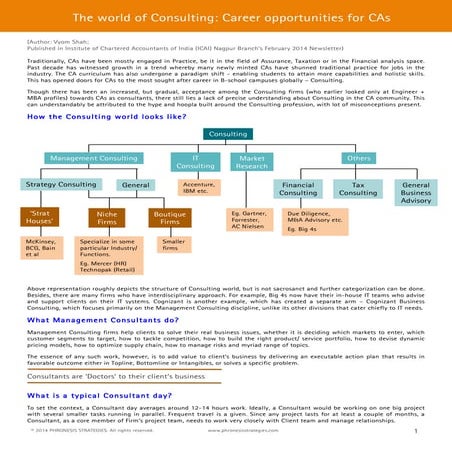 The World of Consulting - Opportunities for CAs | PDF