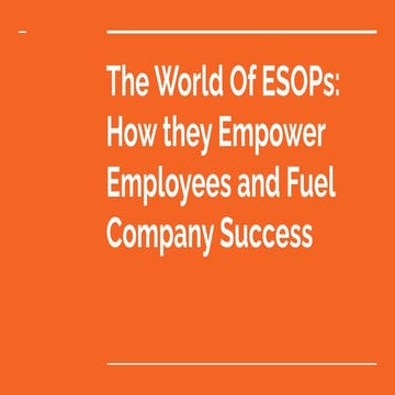 ESOPs in India: Process, Tax Implications, Exercise Price, Benefits | PDF