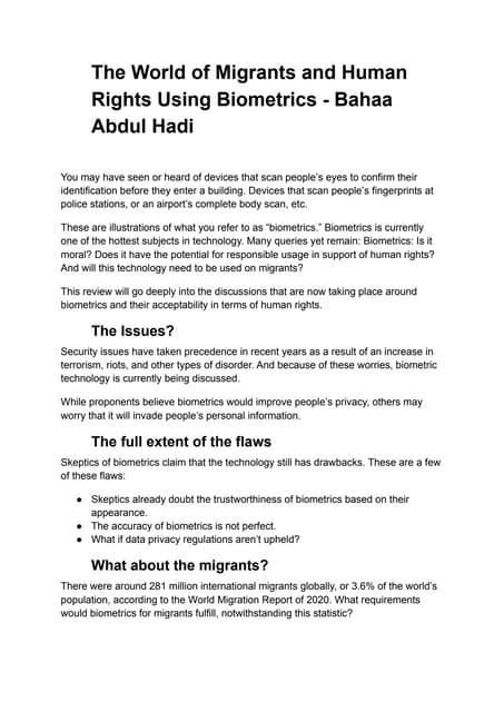 Biometric Patterns & Security | PDF