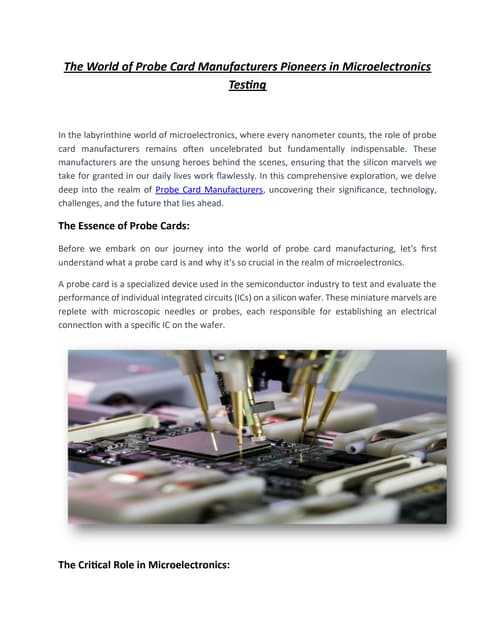 Semiconductor Manufacturing Process.pptx | Chemistry | Science