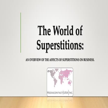 The World of Superstitions Part 1 of 3 | PPTX