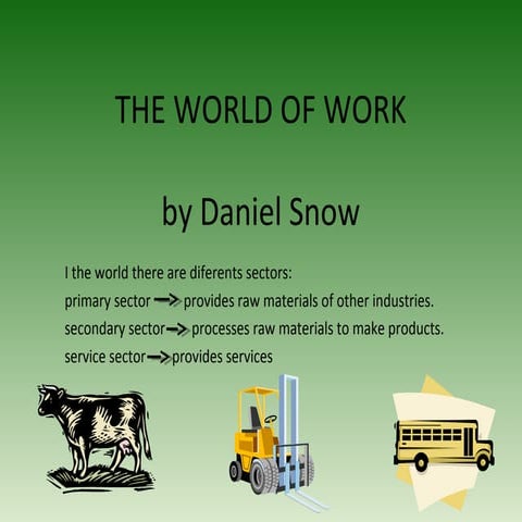The world of work by Jairo | PPT