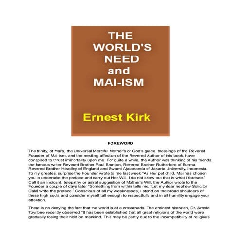 The world's need and Maiism by Ernest Kirk.pdf