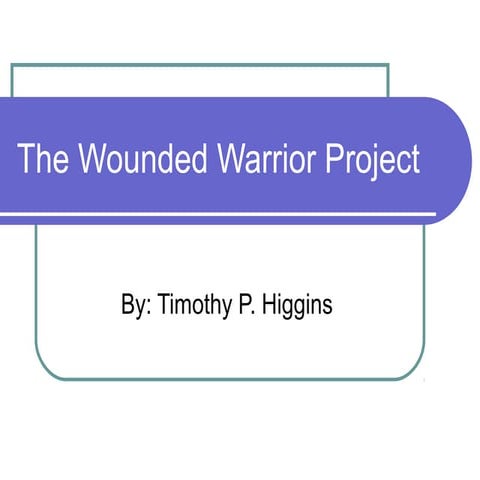 An Overview of the Wounded Warrior Project | PPTX