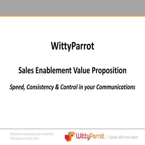 WittyParrot Value proposition | PPTX