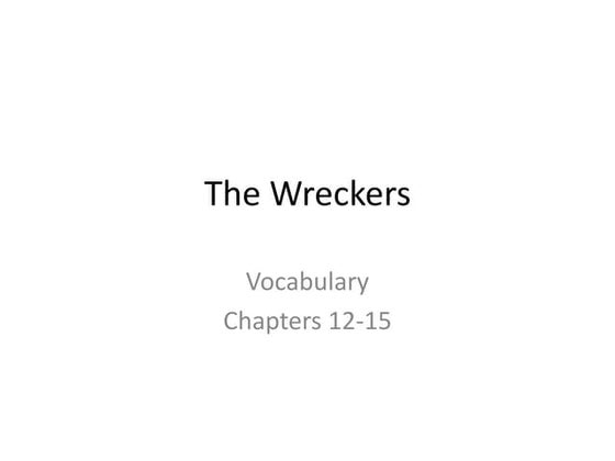 The Outsiders Vocabulary - Chapter 1 | PPTX